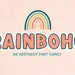 Rainboho Font Family | an Abstract Hand Drawn Rainbow Font | All Caps ...