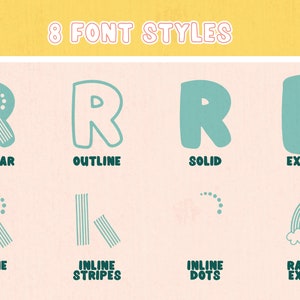 Rainboho Font Family | an Abstract Hand Drawn Rainbow Font | All Caps ...
