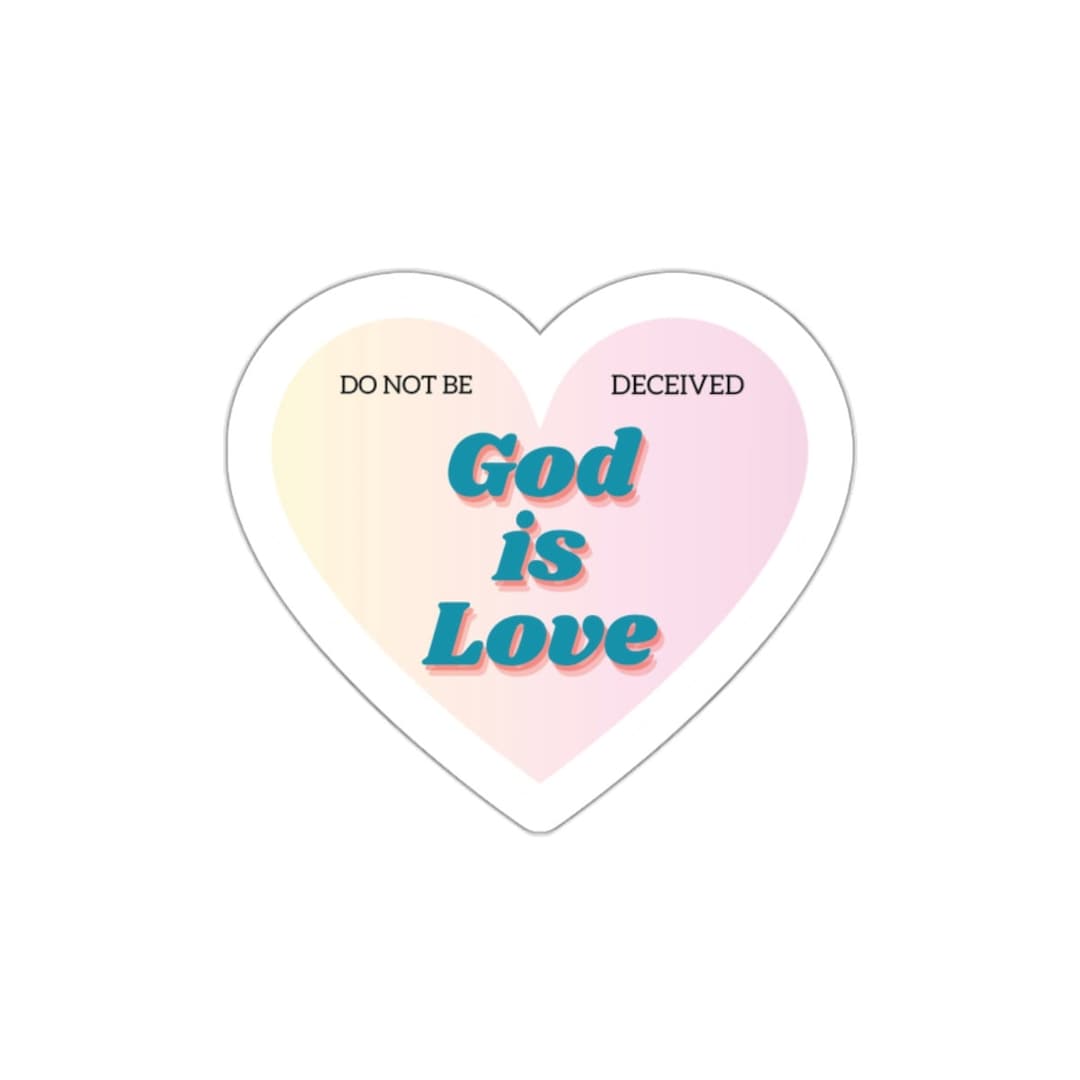 God is Love Heart Shaped Die-cut Sticker - Etsy