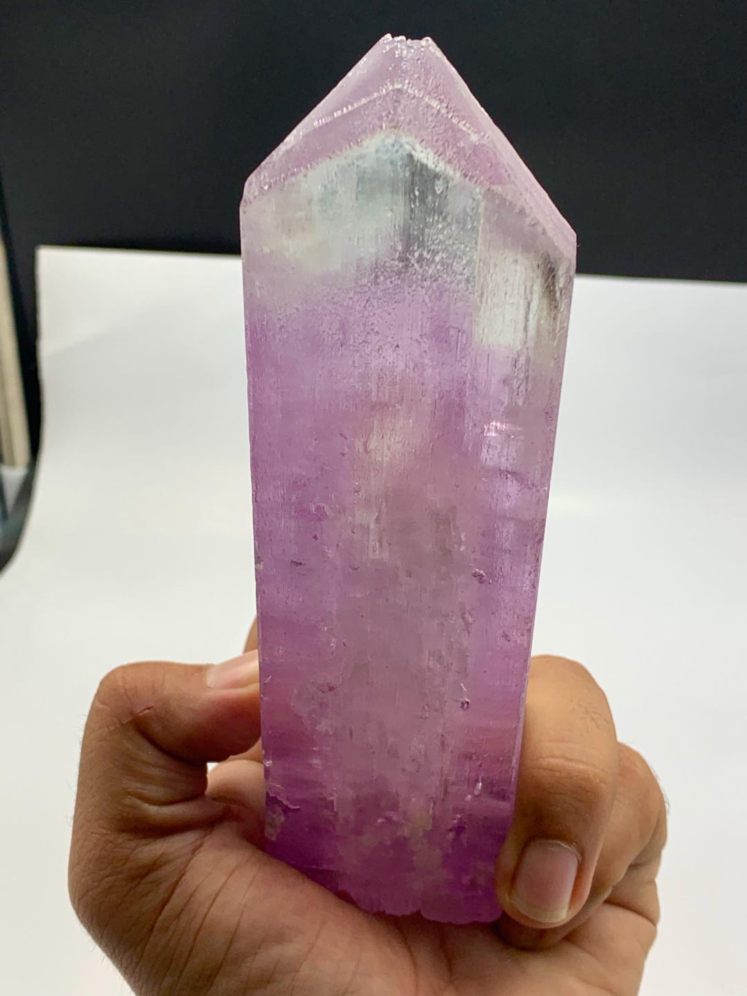 Bi-color Kunzite Crystal, Double Terminated Spodumen From Afghanistan ...