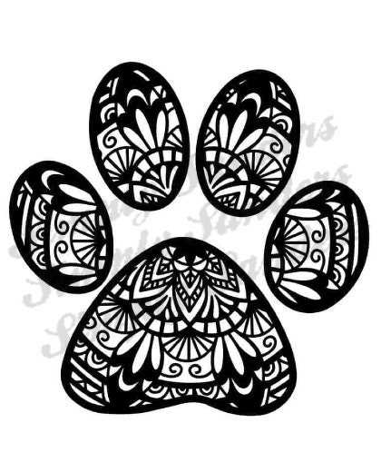 Dog Print Mandala .SVG .JPG .PNG Digital File - Etsy