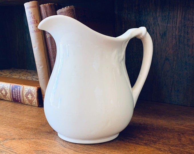 Antique Small Ironstone Pitcher Creamer Rope Pattern - Etsy