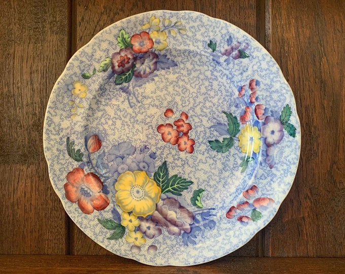 Spode Wild Flower Plate - Polychrome - Antique - Etsy