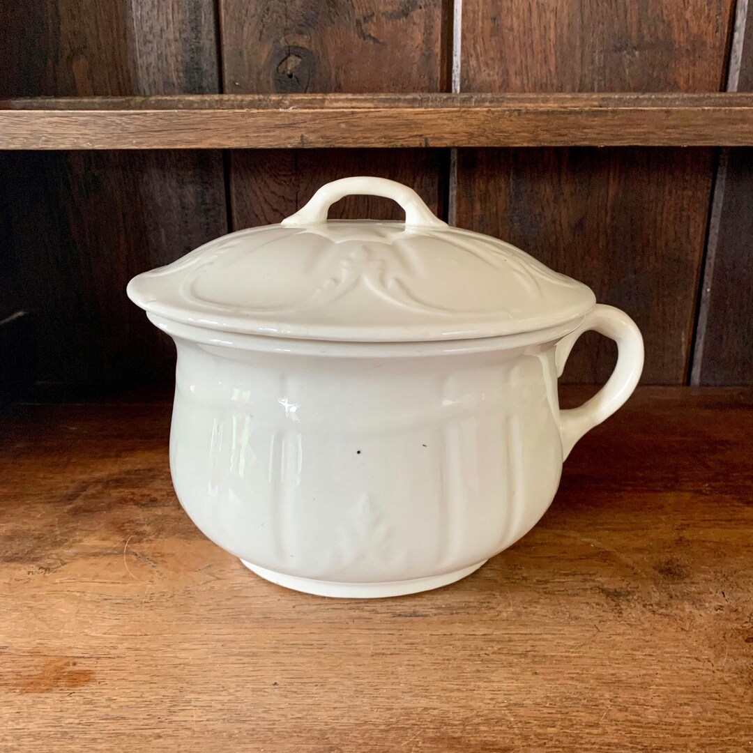 Antique Ironstone Chamber Pot With Lid - Etsy