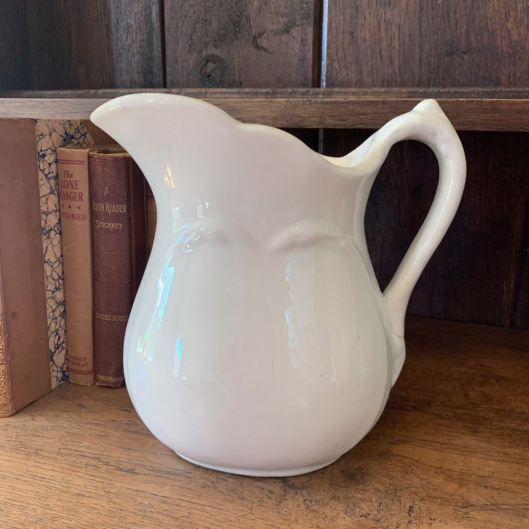 Ironstone Pitcher Heart Pattern - Etsy