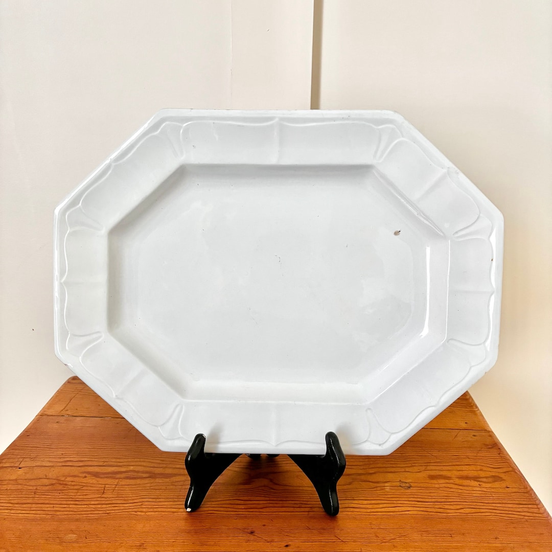 Antique English Octagonal Ironstone Platter T & R Boote Sydenham Shape ...