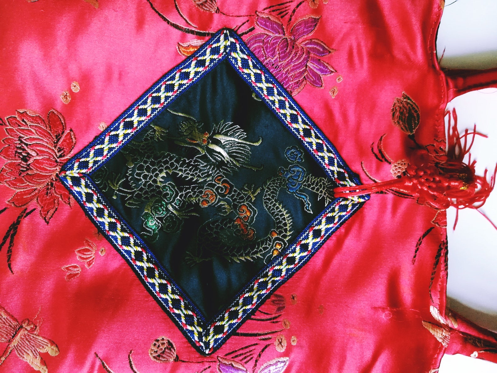 Red Chinese Small Handbag Vintage 90's Red&black Dragon - Etsy