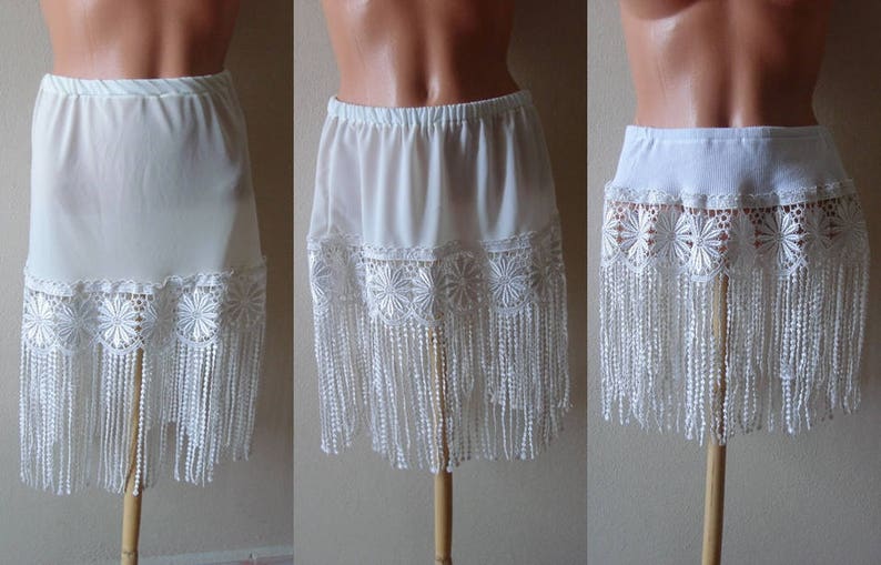 Lace Shirt Extender Top Fringe Top extender Lace Top | Etsy