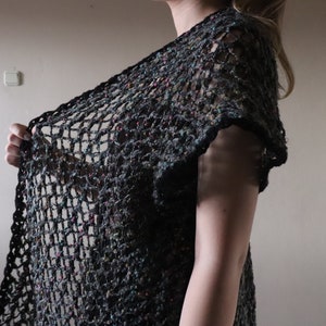 Loose Knit Sweater Vest Hand Knitted Fringe Women's Openwork Vest - Etsy