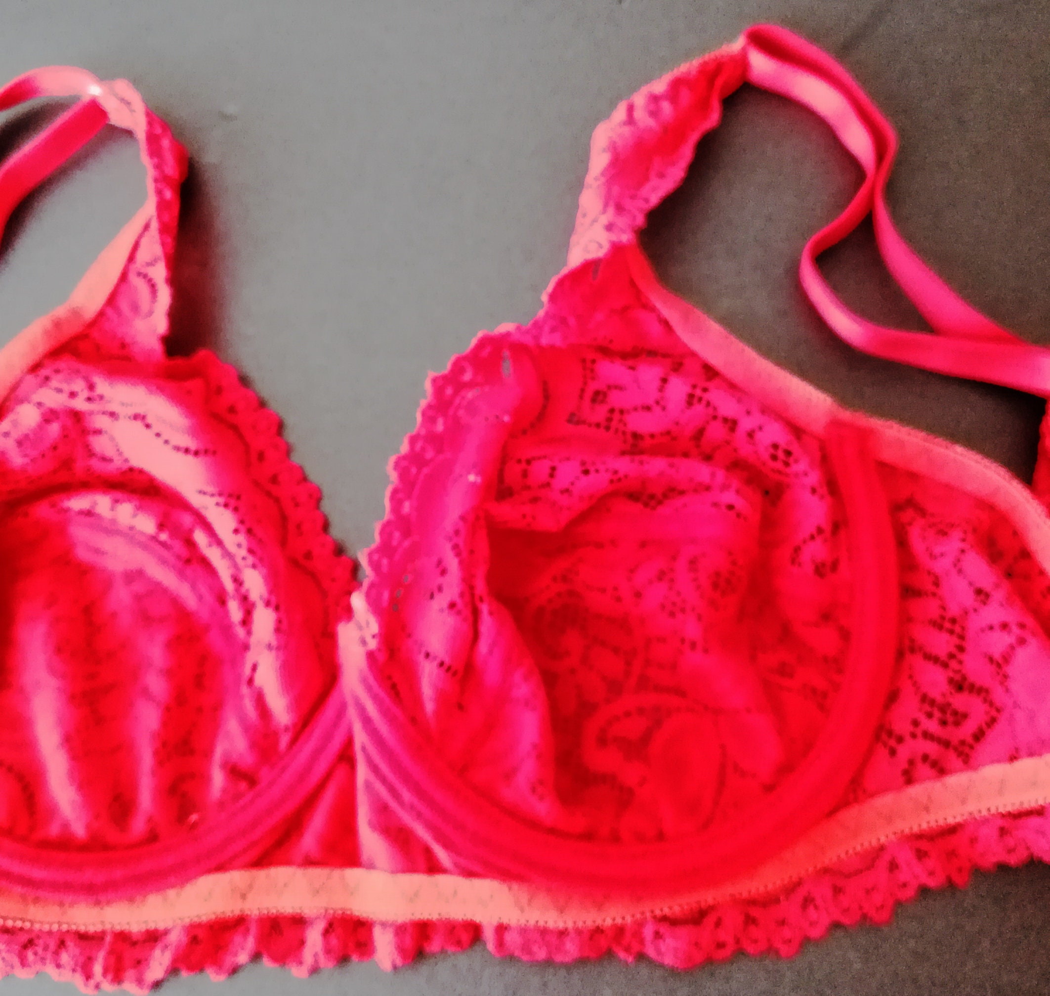 Red Lace Vintage Lingerie Set Lace Bralette And Tap Pants Etsy