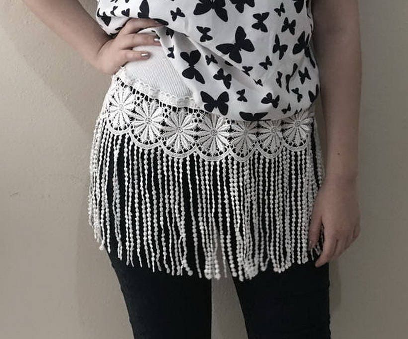 Lace Shirt Extender Top Fringe Top extender Lace Top | Etsy