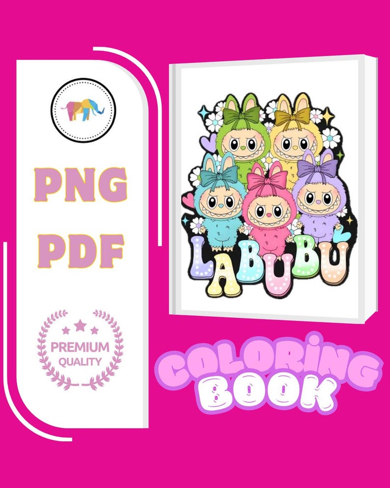 Labubu Coloring Pages: Kids' Printable Activity Sheets (PDF Download ...