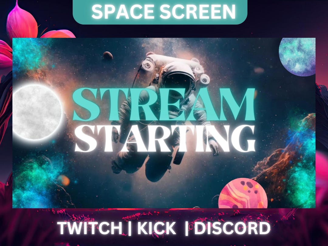 Twitch Space Stream Package | Animated Overlays for Twitch, Youtube ...