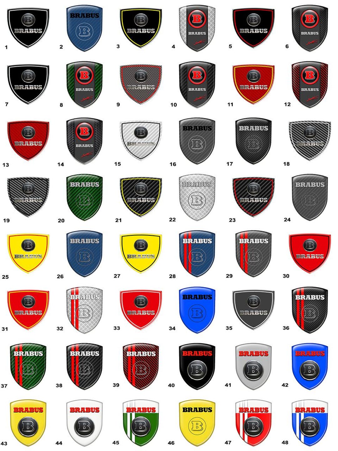 Brabus Epoxy Dome Sticker/100% UV Protection/3d Self-adhesive Resin ...