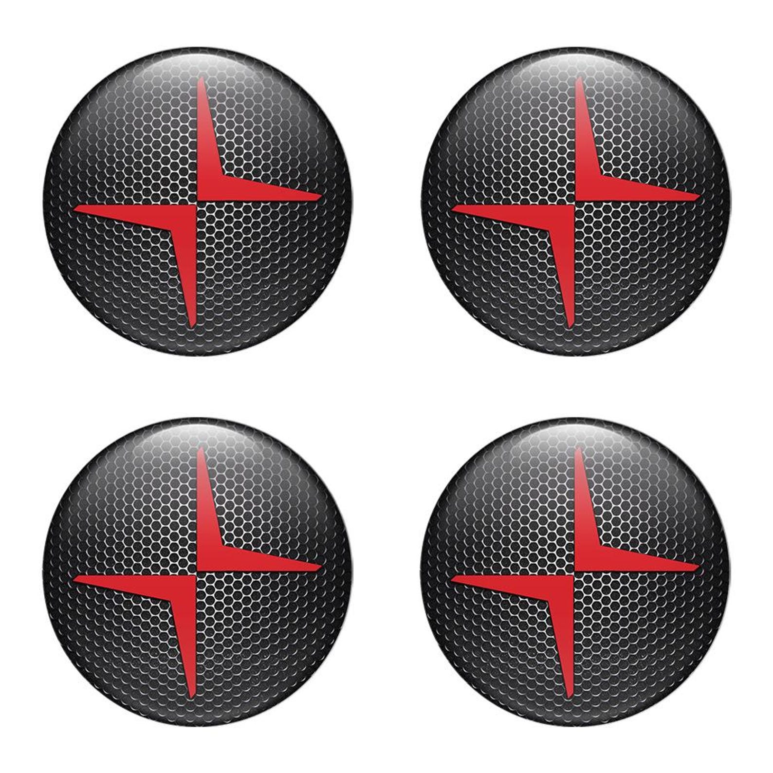 Set of 4 Pcs Volvo Polestar Wheel Emblems Center Cap Stickers Wheel ...