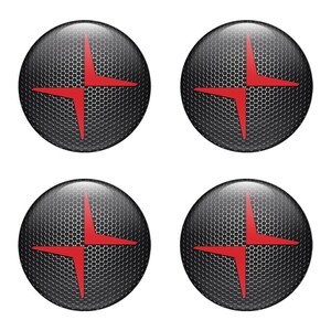 Set of 4 Pcs Volvo Polestar Wheel Emblems Center Cap Stickers Wheel ...