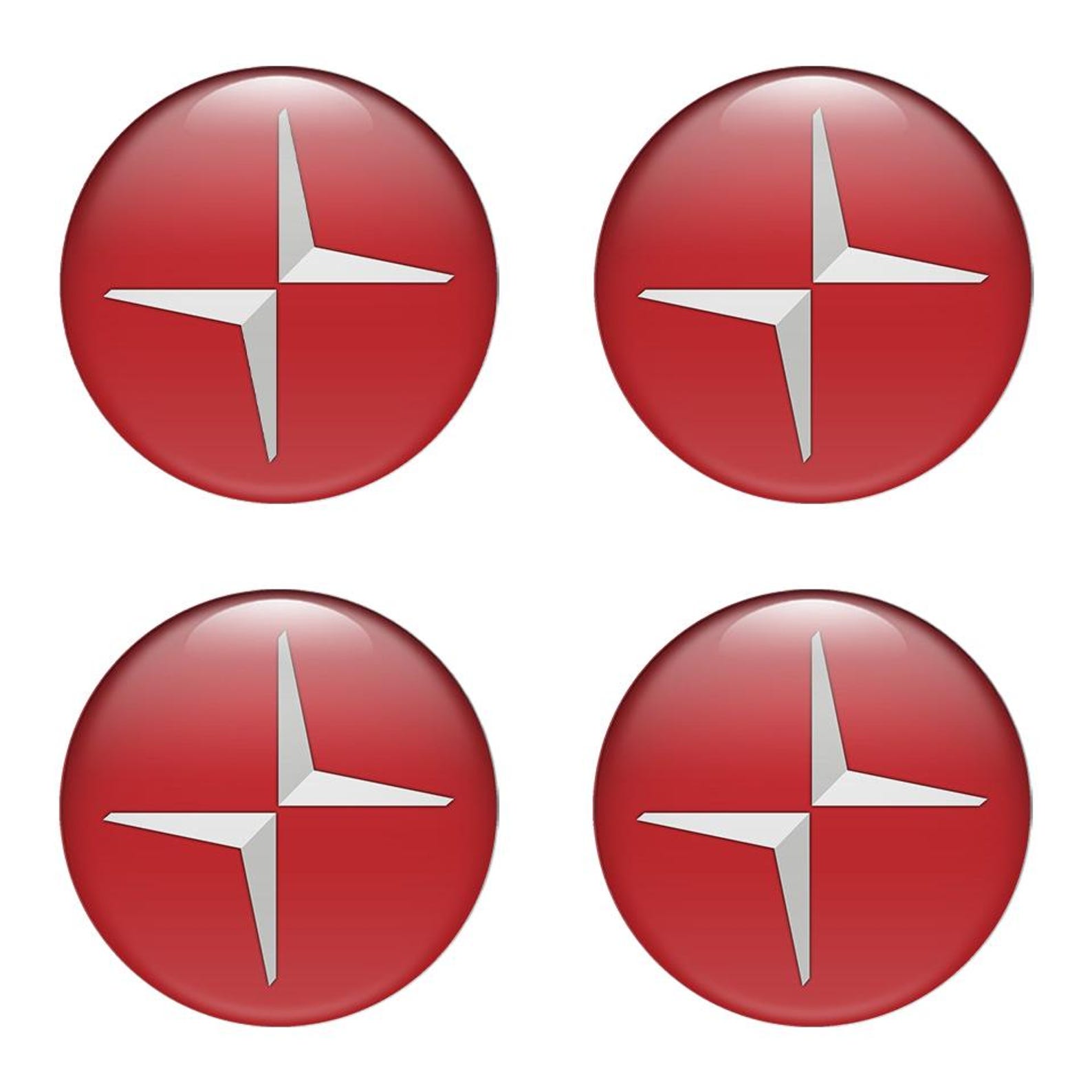Set of 4 Pcs Volvo Polestar Wheel Emblems Center Cap Stickers Wheel ...