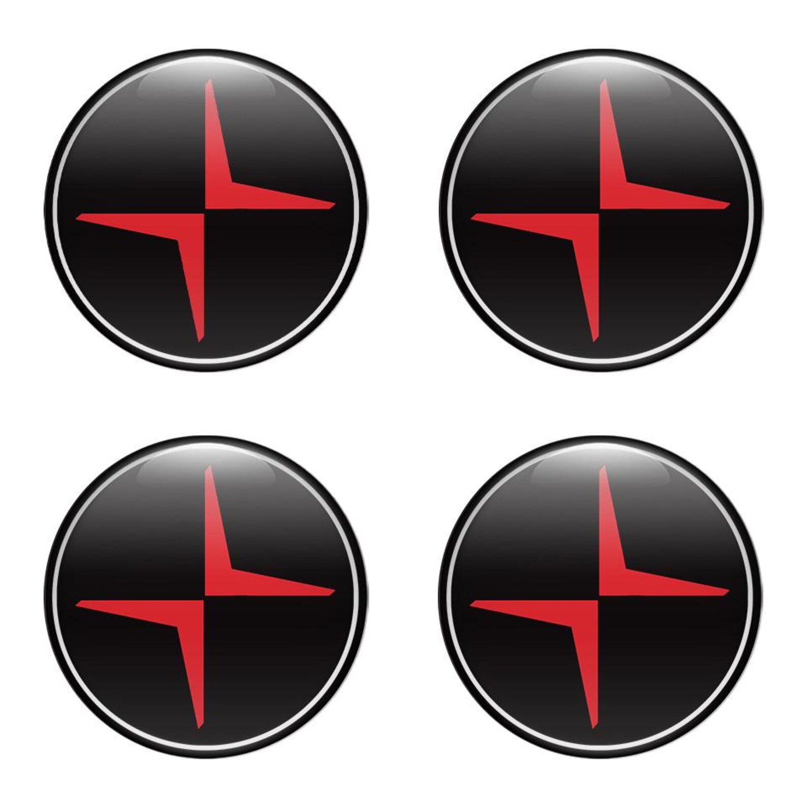 Set of 4 Pcs Volvo Polestar Wheel Emblems Center Cap Stickers Wheel ...