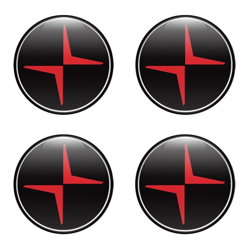 Set of 4 Pcs Volvo Polestar Wheel Emblems Center Cap Stickers Wheel ...