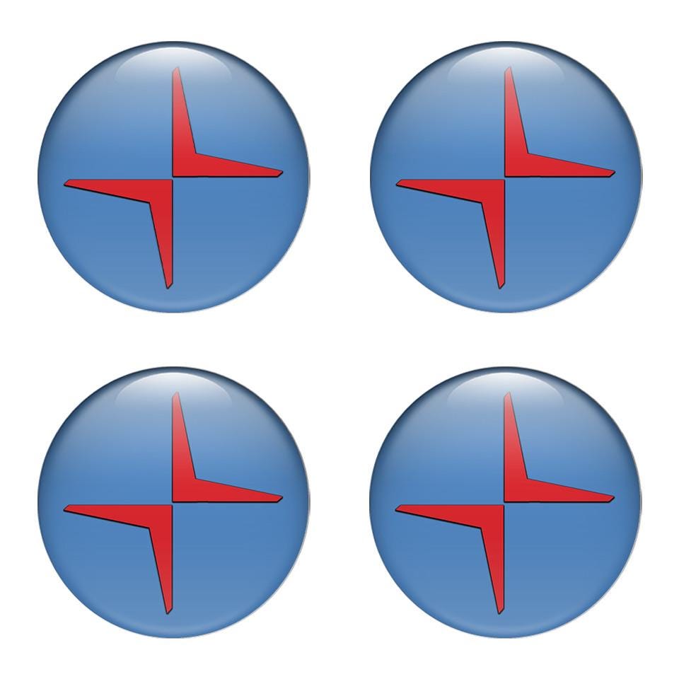 Set of 4 Pcs Volvo Polestar Wheel Emblems Center Cap Stickers Wheel ...