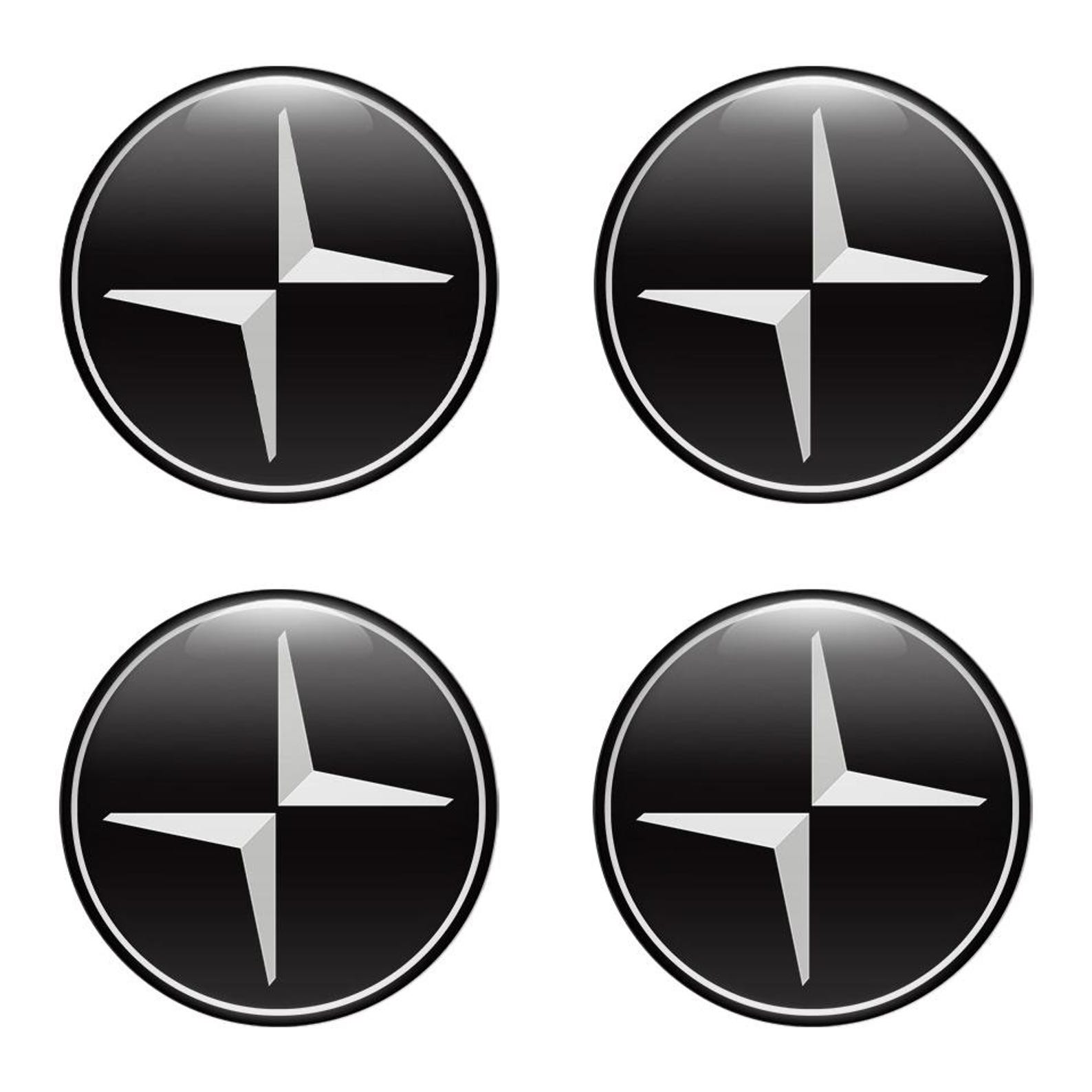 Set of 4 Pcs Volvo Polestar Wheel Emblems Center Cap Stickers Wheel ...