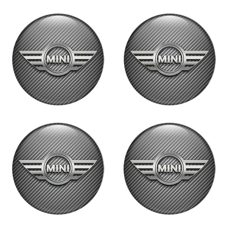Set of 4 Pcs Mini Cooper Wheel Emblems Center Cap Stickers Wheel Center ...