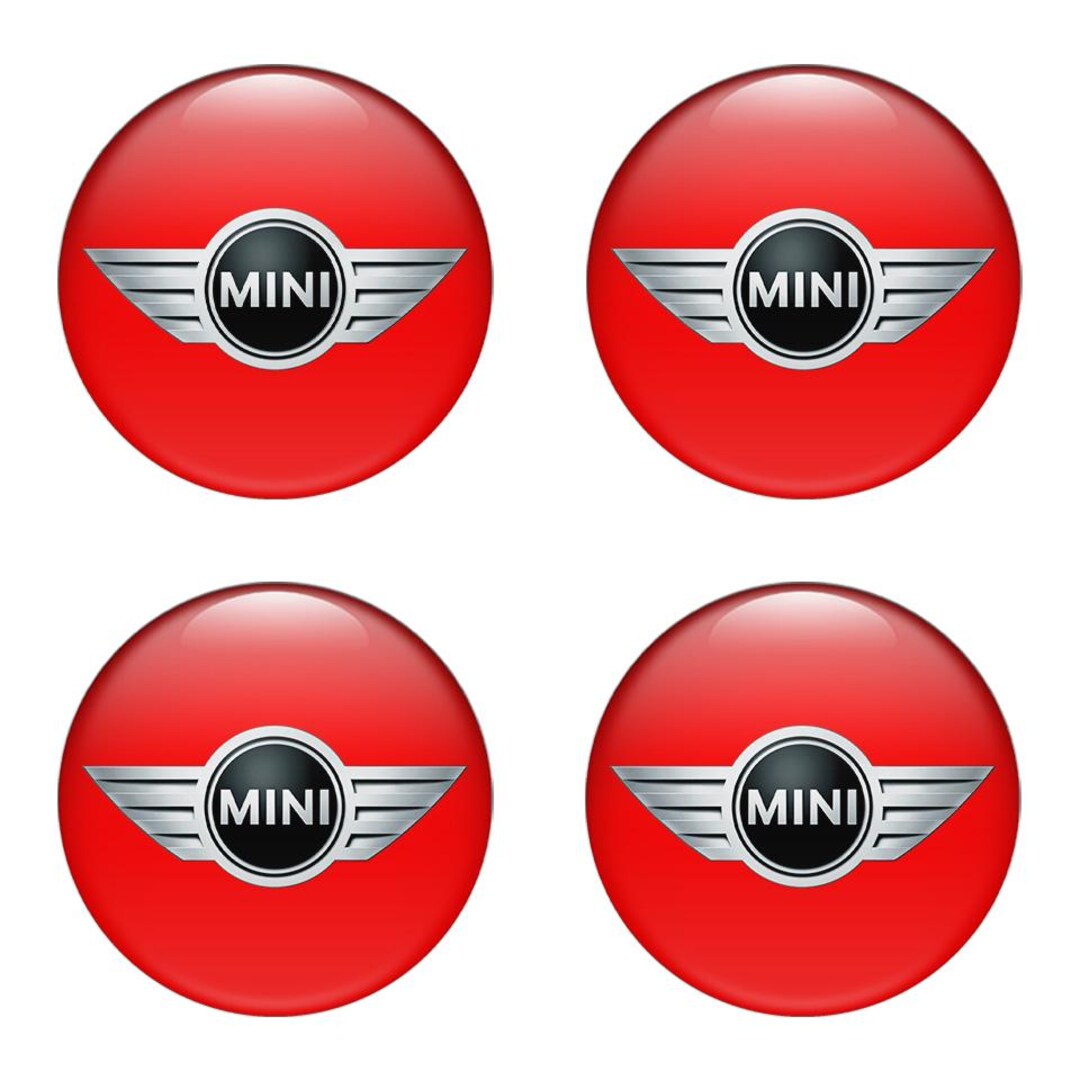 Set of 4 Pcs Mini Cooper Wheel Emblems Center Cap Stickers Wheel Center ...