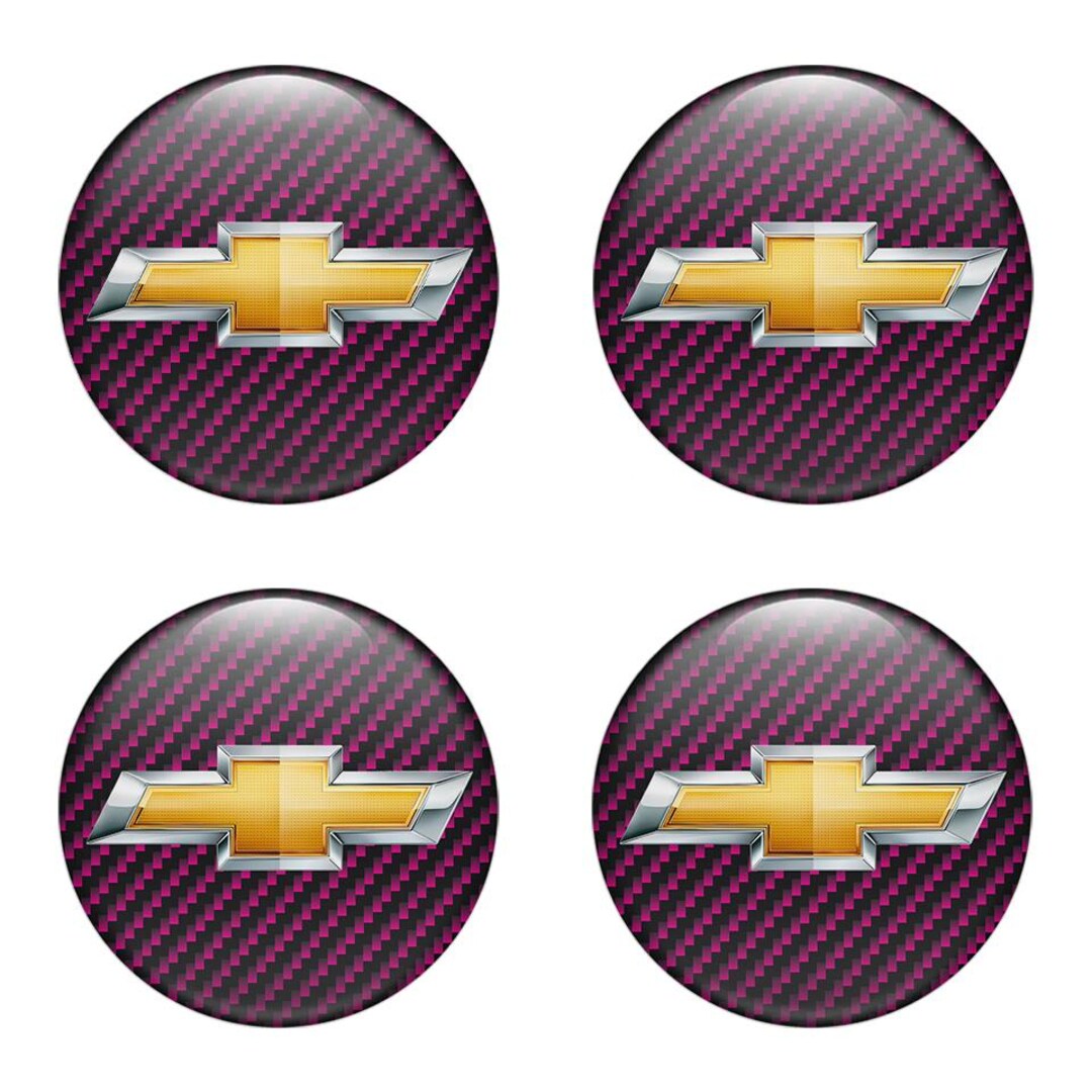 Set of 4 Pcs Chevrolet Wheel Emblems Center Cap Stickers Wheel Center ...