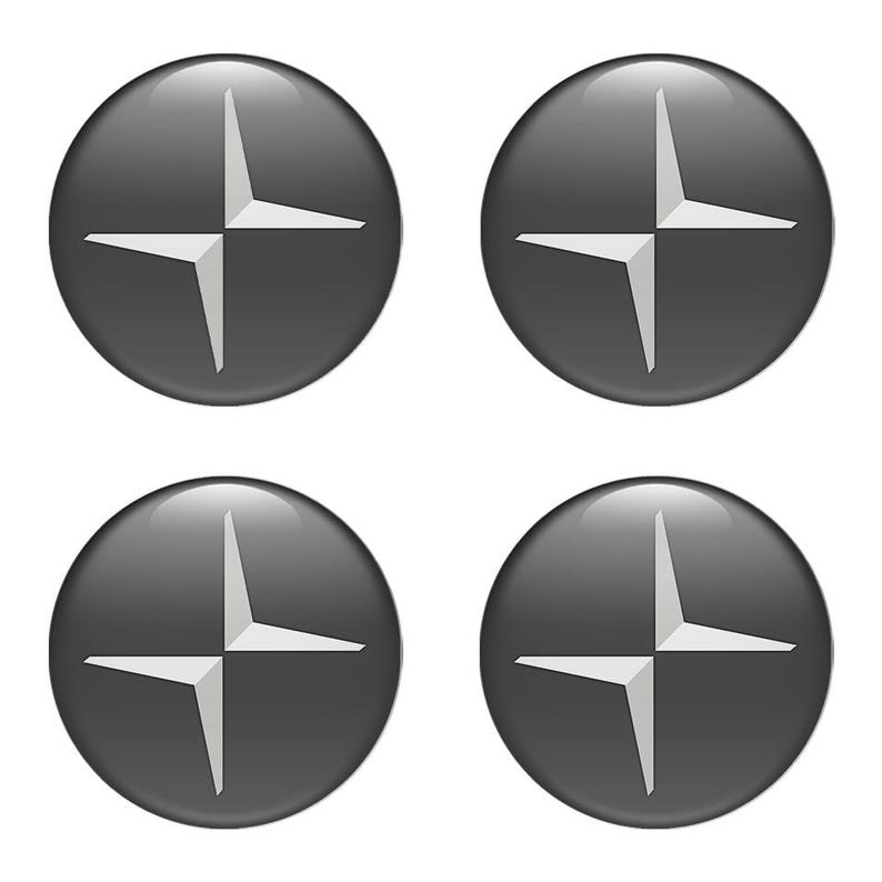 Set of 4 Pcs Volvo Polestar Wheel Emblems Center Cap Stickers Wheel ...