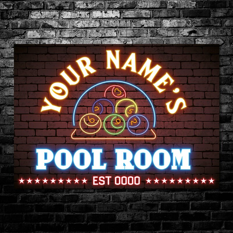Pool Hall Light Sign - Etsy UK