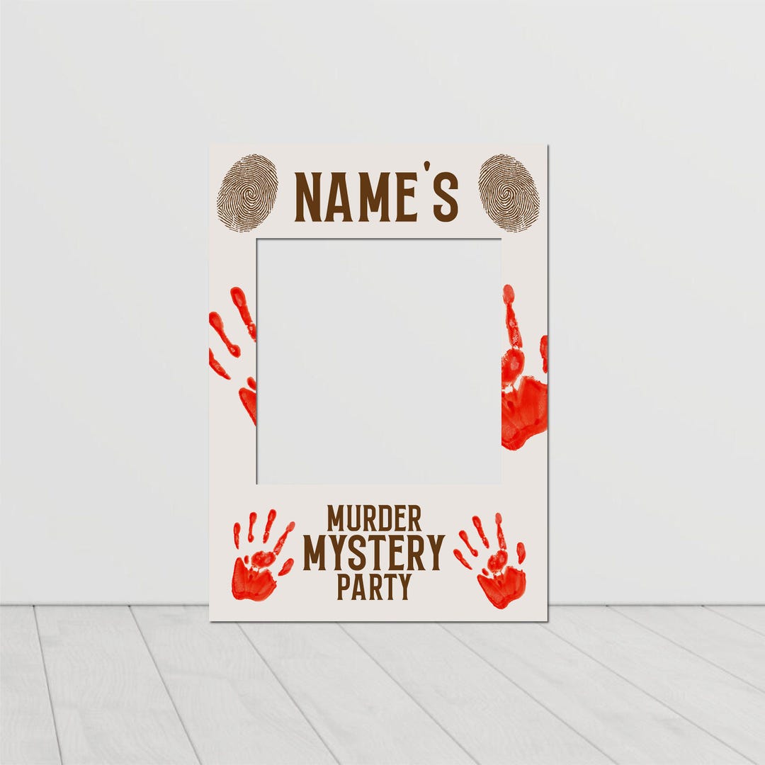 Personalized Murder Mystery Birthday Selfie Frame, Detective Party Prop ...