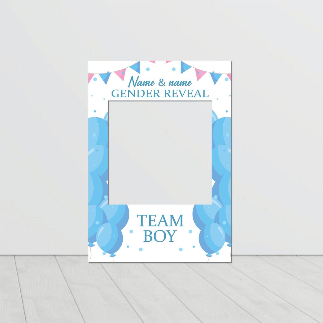 Personalised Gender Reveal Selfie Frame: Foamex Party Prop - Etsy