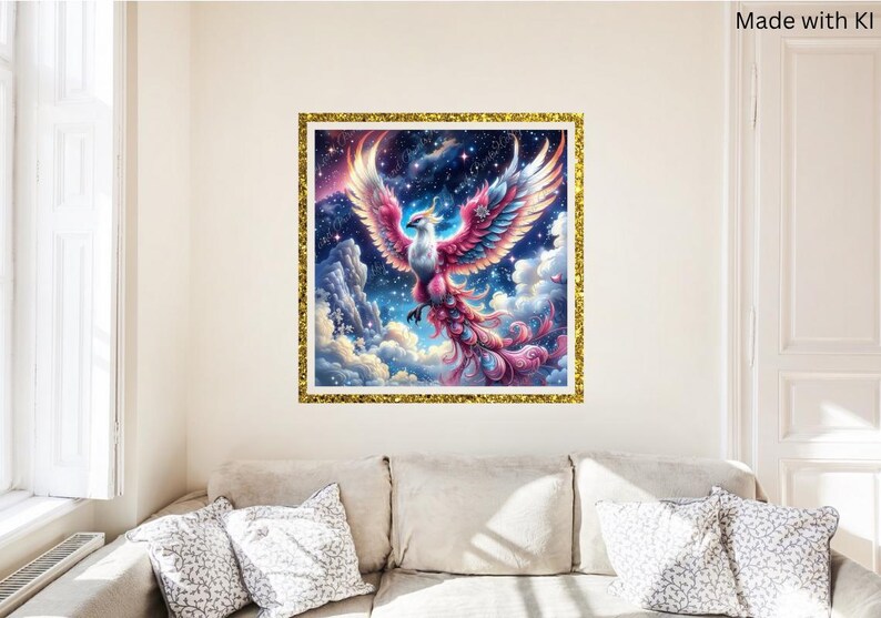 DIY Diamond Painting Full Screen Phoenix King Fantasy Animal Theme ...