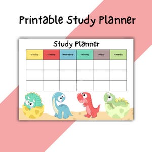 Dinosaur Kids Routine & Study Planner: Homeschool Printable (A4 PDF) - Etsy
