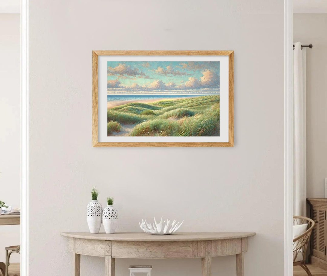 Soft Seaside Grass | PRINTABLE ART | Serene Ocean Landscape - Etsy