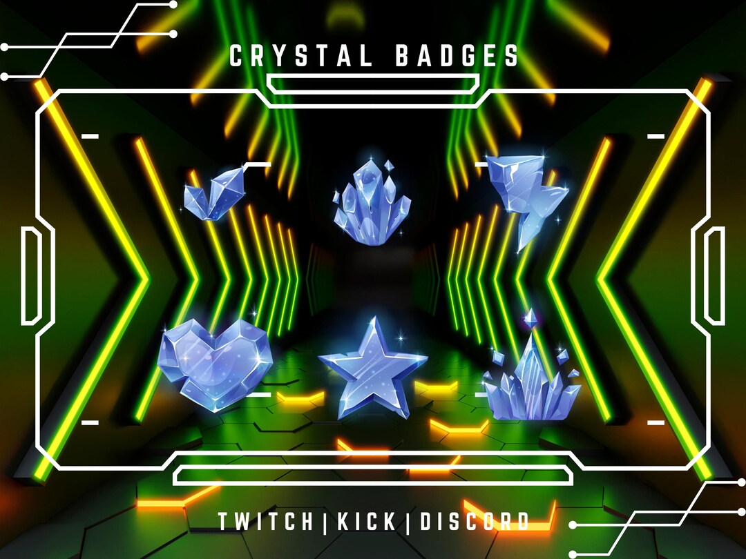 Crystal Symbols Sub Badges for Twitch | Twitch Sub & Bit Badges ...