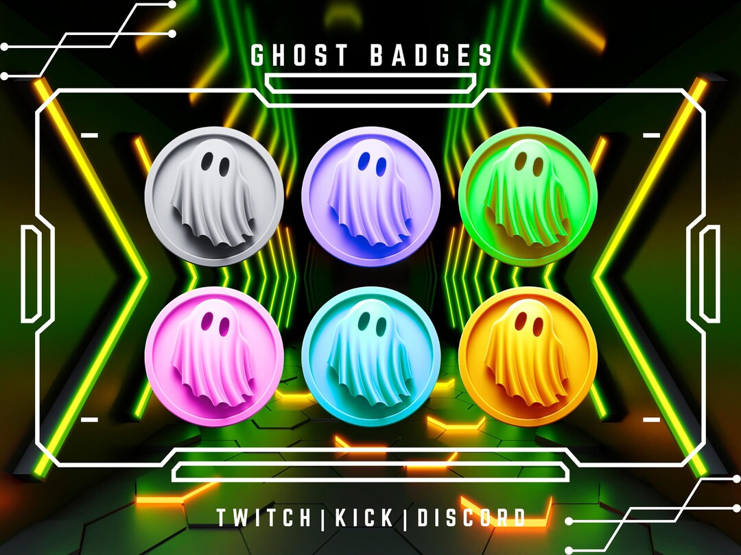 Twitch Ghost Sub/bit Badges | 6 Set of Badges | Discord Role Badges ...