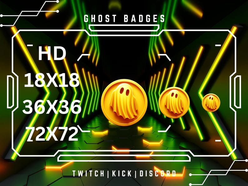 Twitch Ghost Sub/bit Badges | 6 Set of Badges | Discord Role Badges ...