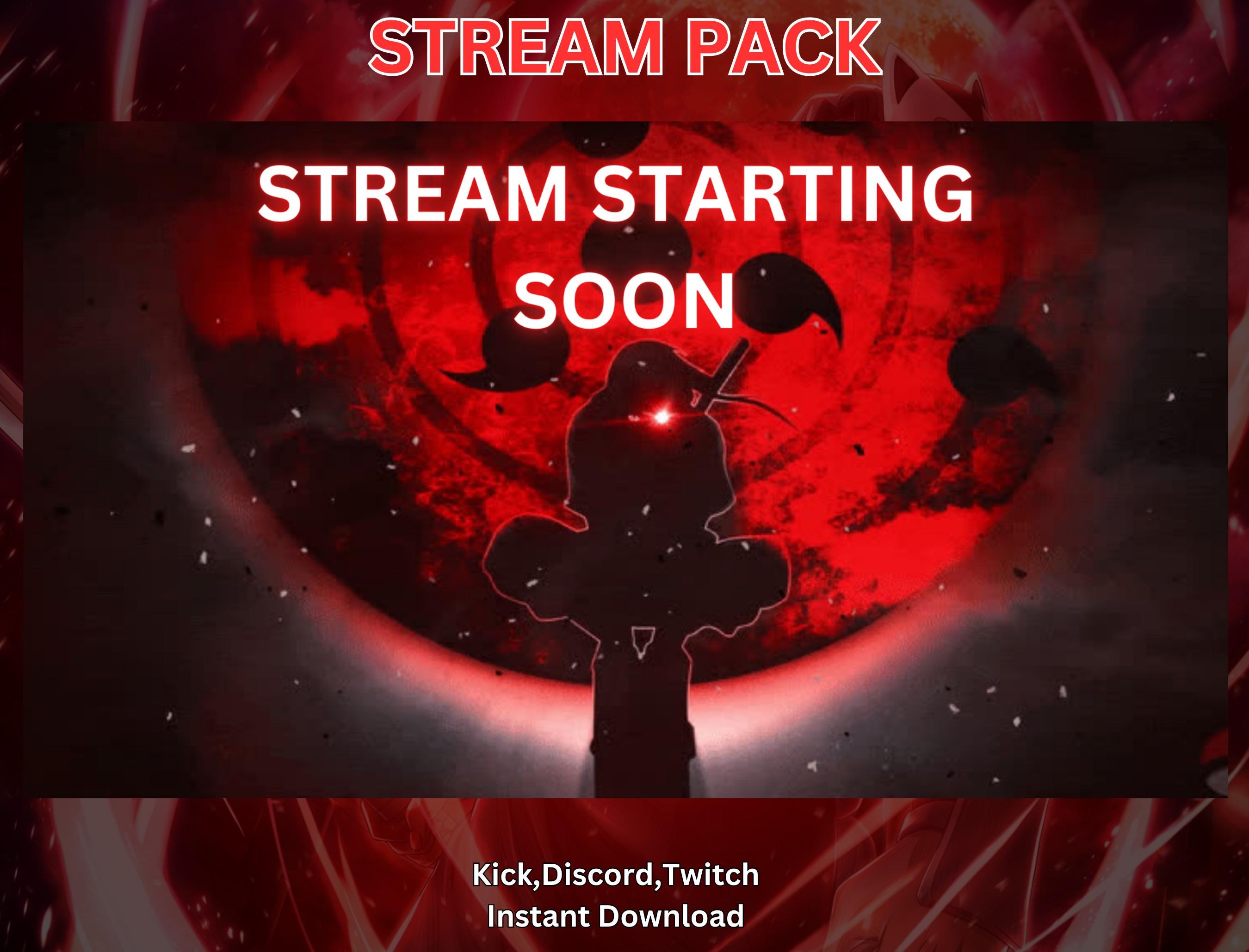 Twitch Anime Character Screens Overlay | Animated Overlay Pack ...