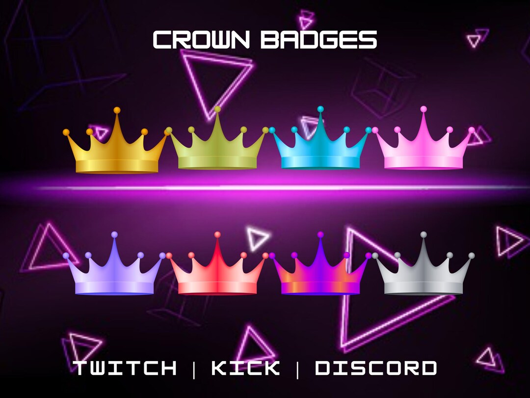 Twitch Crown Sub Badges | Pre-made Badges | Available for Twitch ...