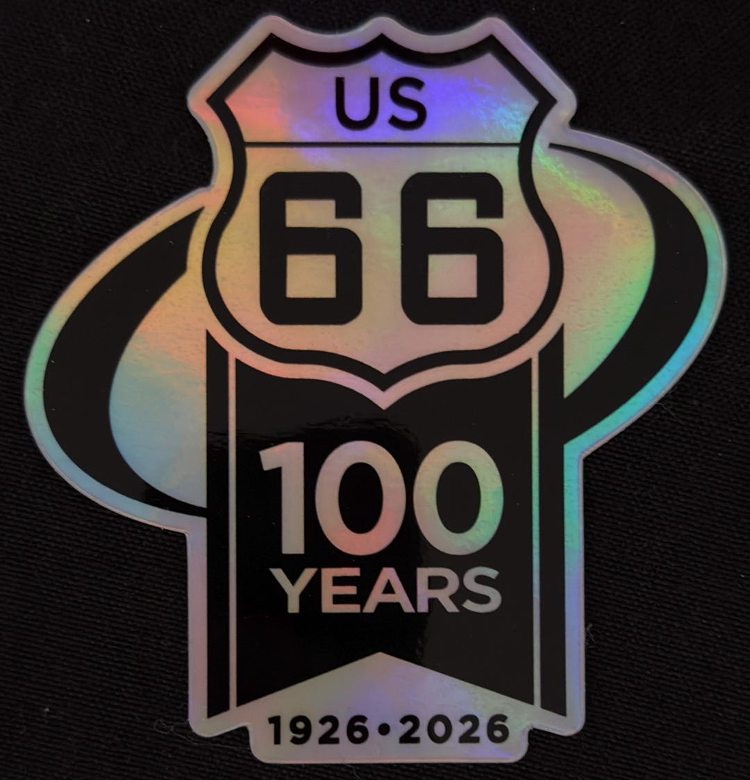 Route 66 Holograph Banner Sticker 1926-2026 - Etsy