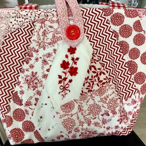 Red Rose Embroidered Vintage Handkerchief Hankie Patchwork - Etsy