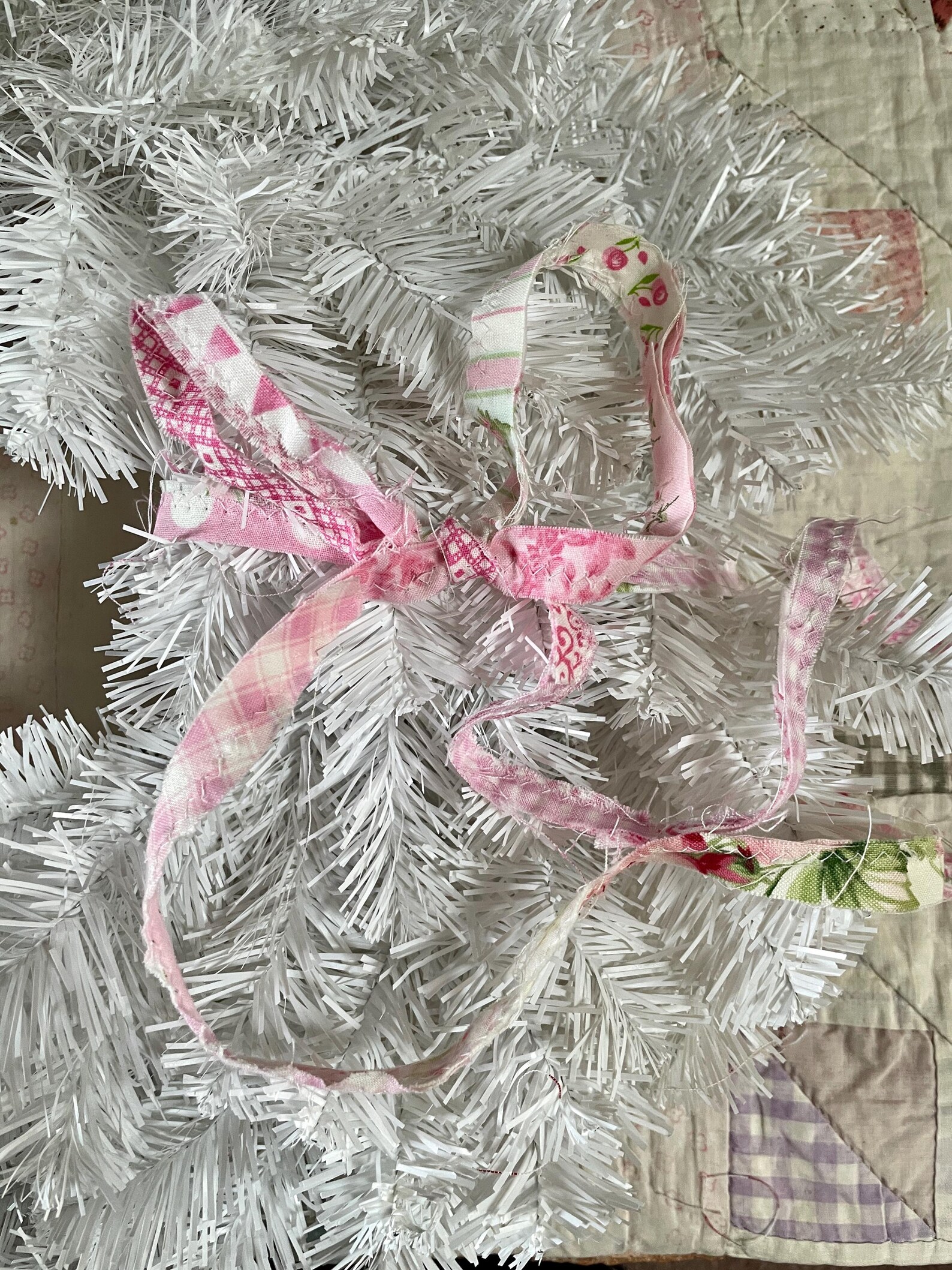 Pink White Rag Ribbon,tattered Edge Trim - Junk Journal Doodaba - Etsy