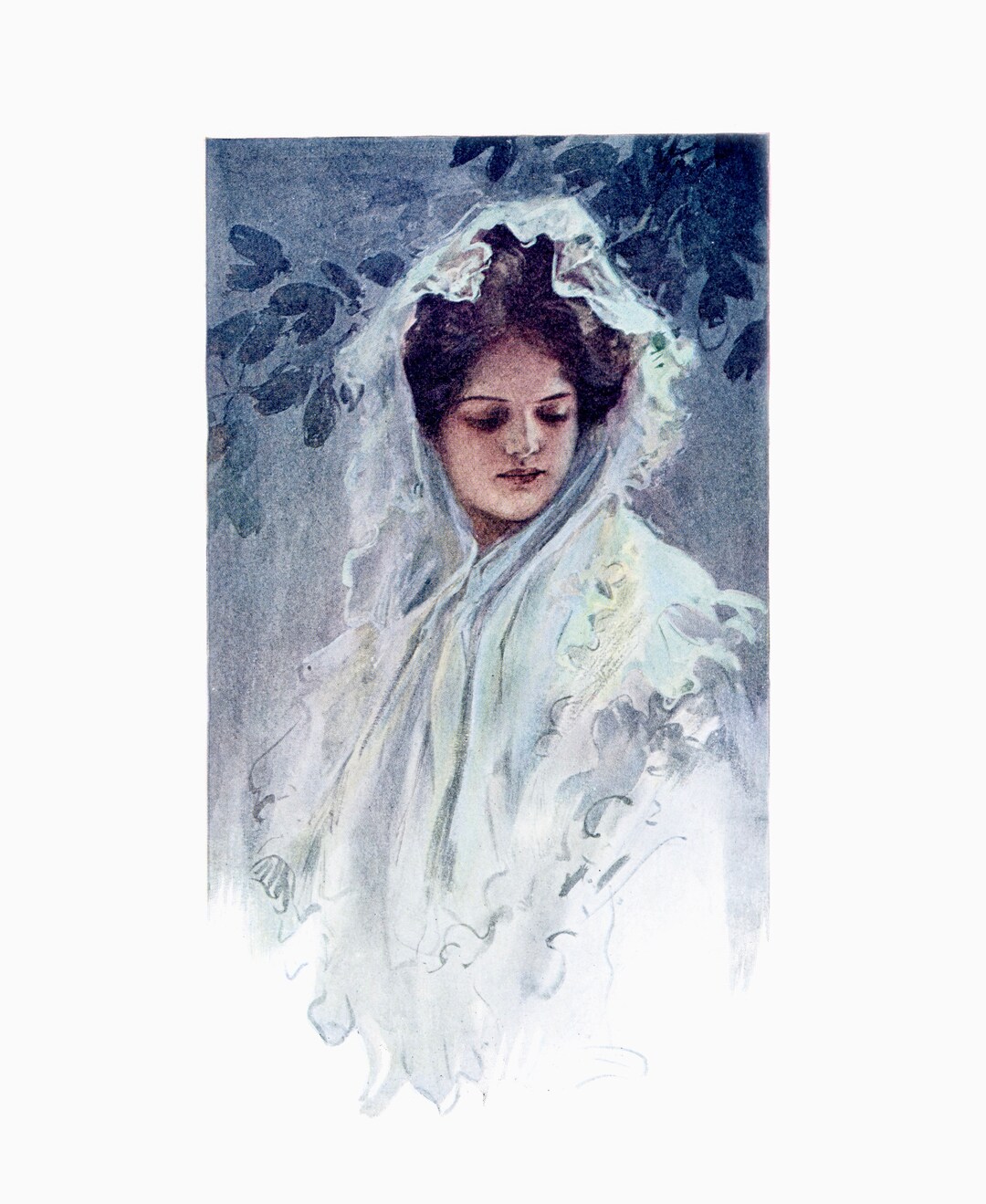 Vintage Harrison Fisher Woman Lady Scarf Graphic Image Art - Etsy