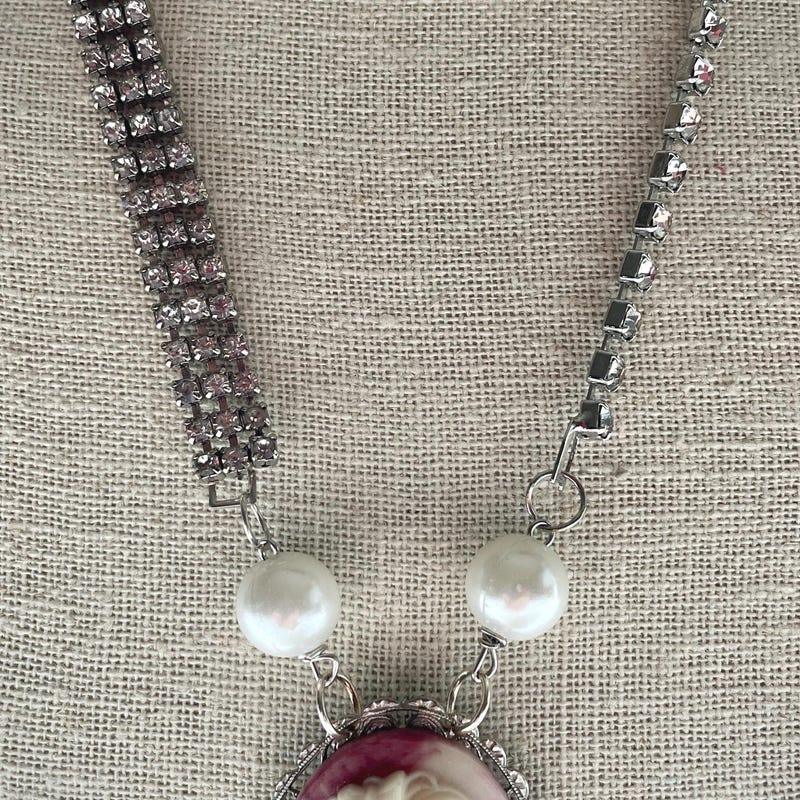 Cameo Necklace Assemblage - Etsy