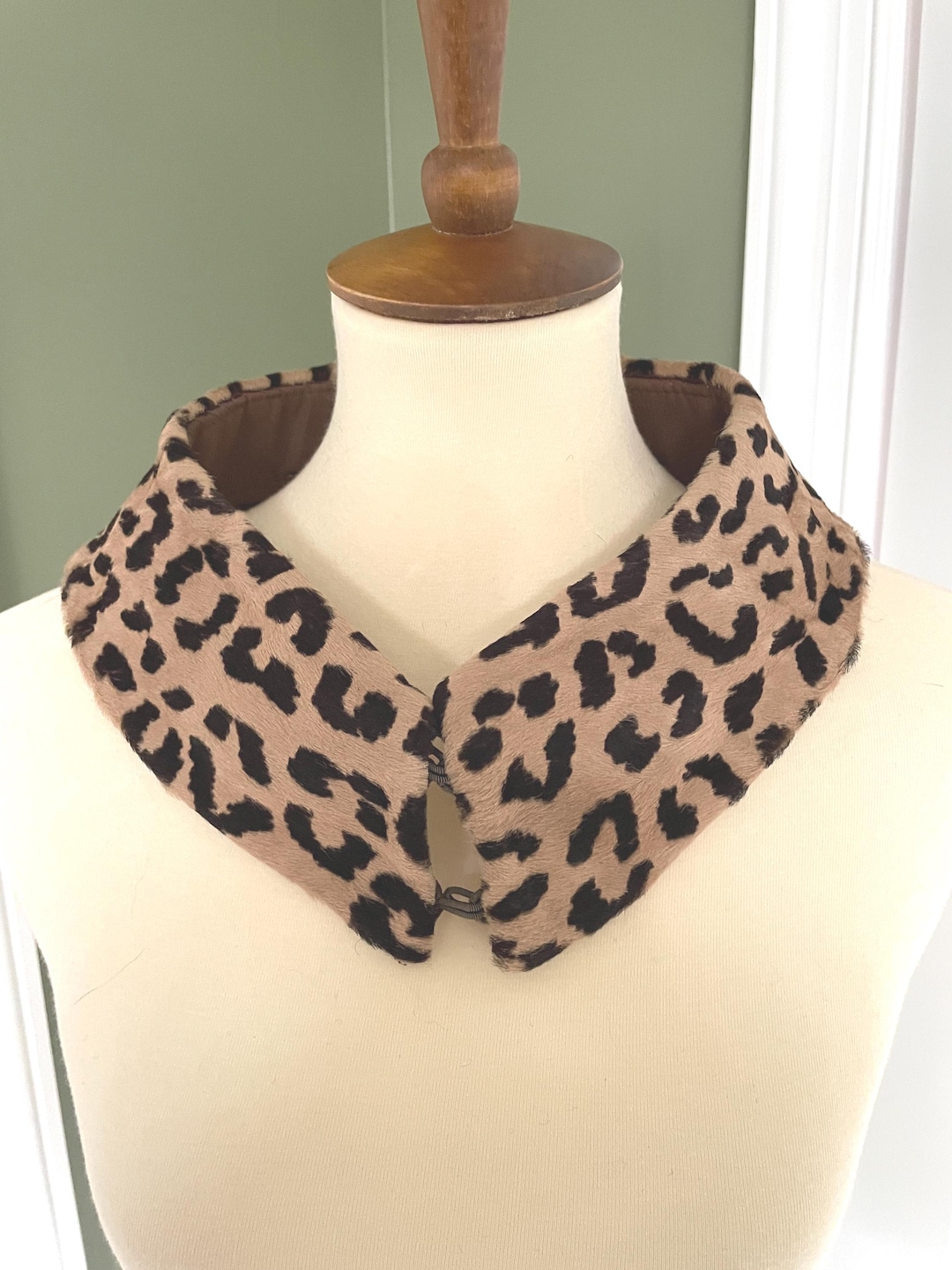 Leopard Print Vintage Fur Collar Detached Doodaba - Etsy