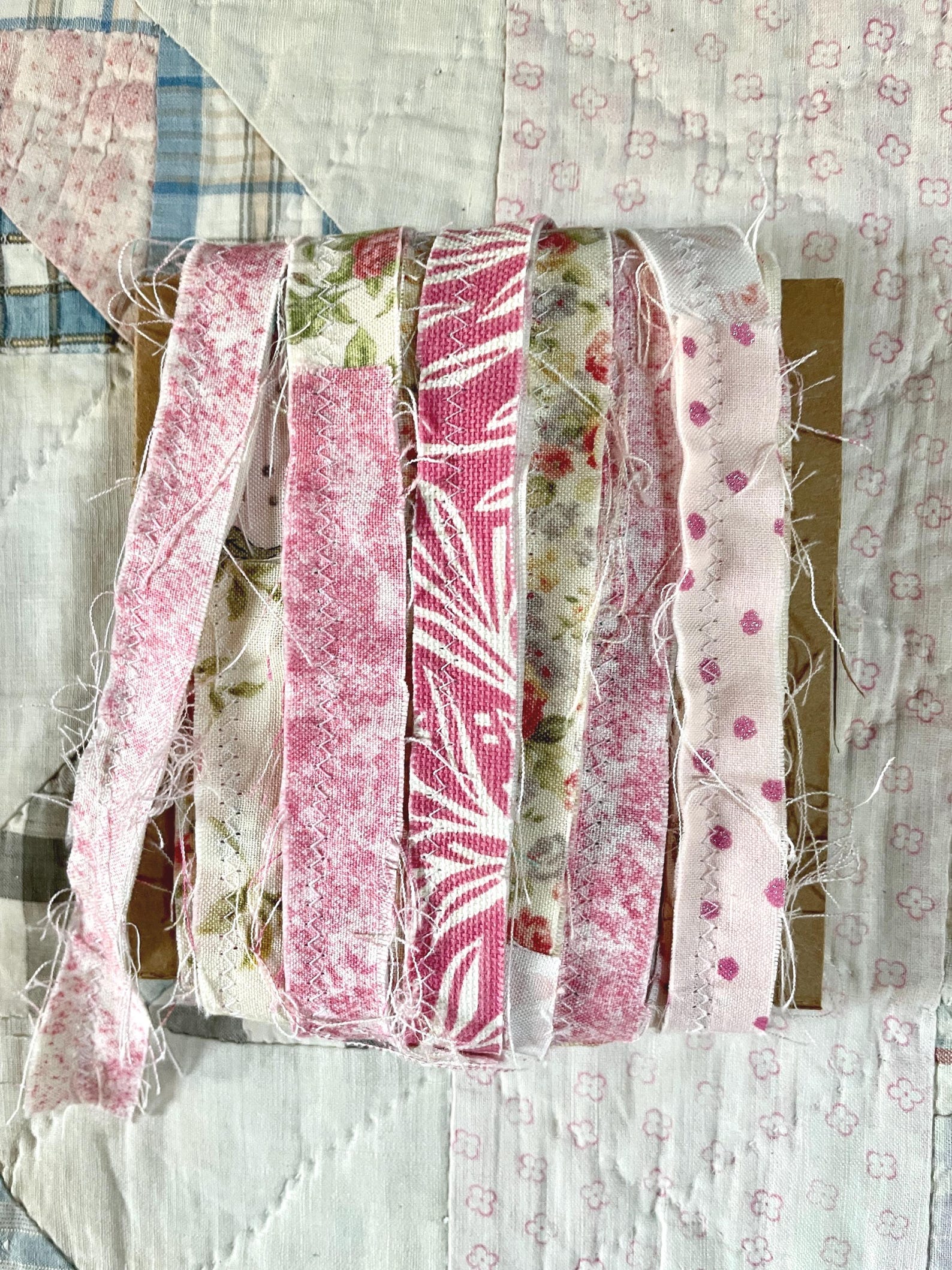 Pink Mauve Rag Ribbon: Tattered Edge Trim, Shabby Chic Craft - Etsy