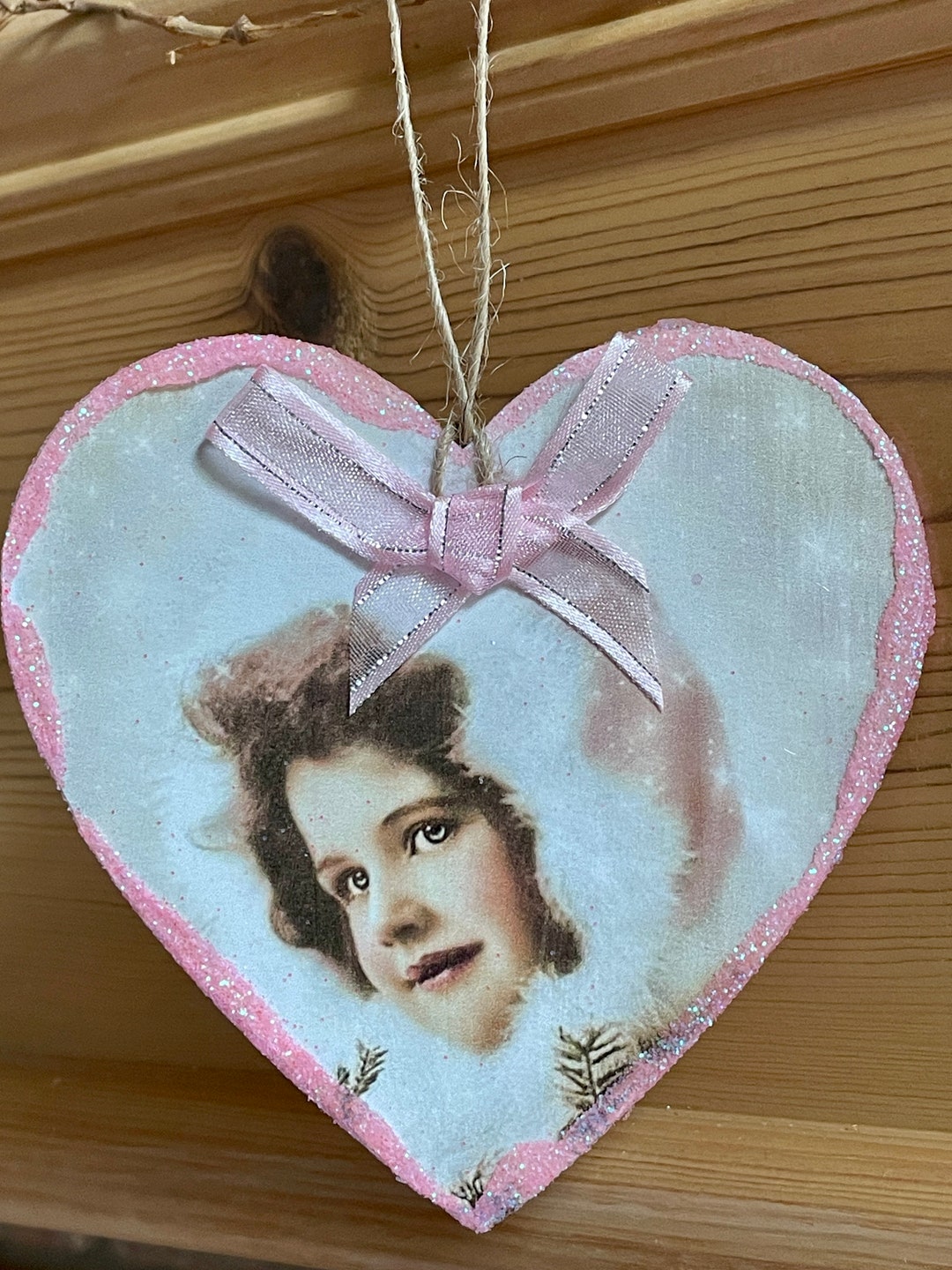 Vintage Victorian Pink Snow Girl Victorian Image Decoupaged Ephemera ...