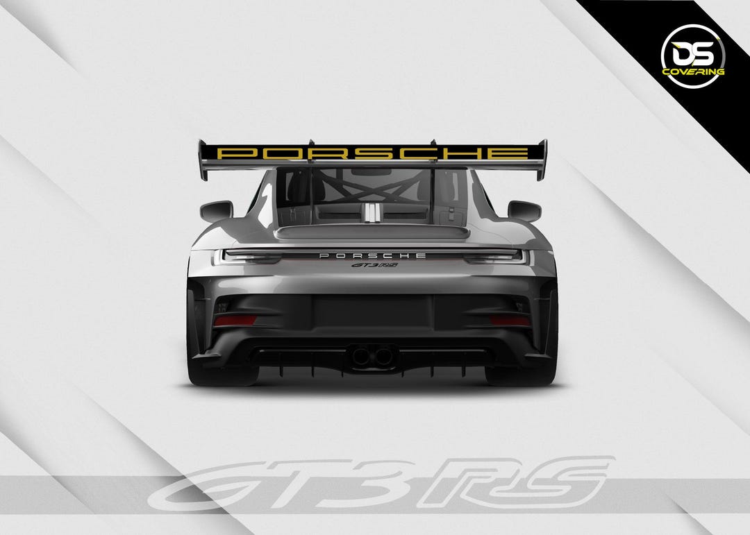 Sticker Logo "porsche" Spoiler Porsche 911 Type 992 GT3 RS - Etsy
