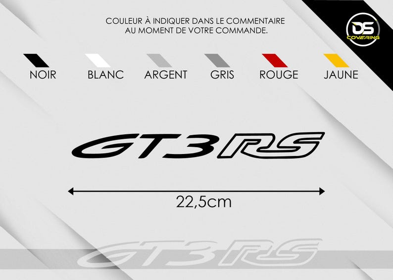 Porsche 911 Type 992 GT3 RS Rear Logo Sticker - Etsy